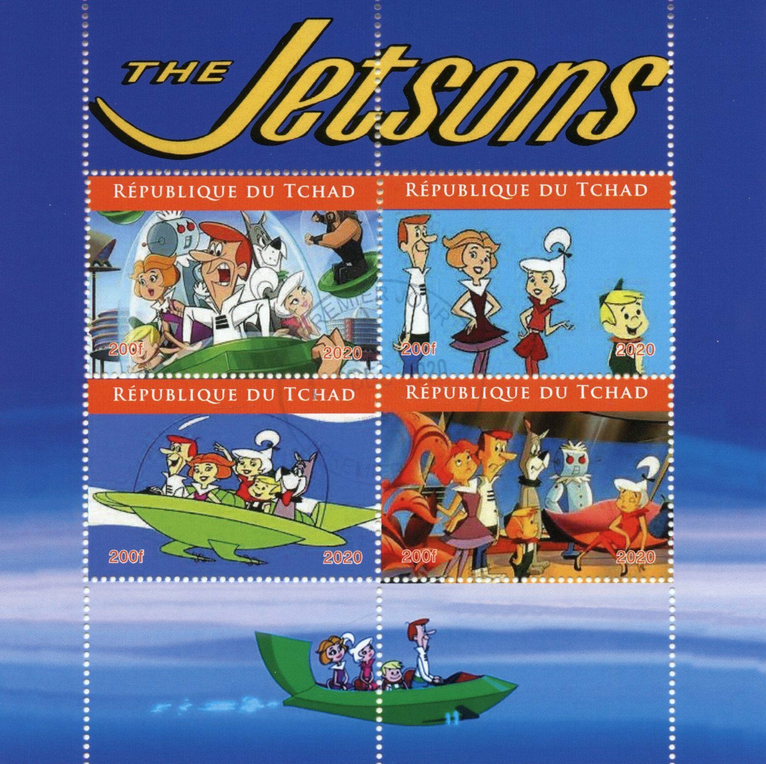 Chad Hanna-Barbera Cartoons Stamps 2020 CTO The Jetsons Astro Space 4v ...