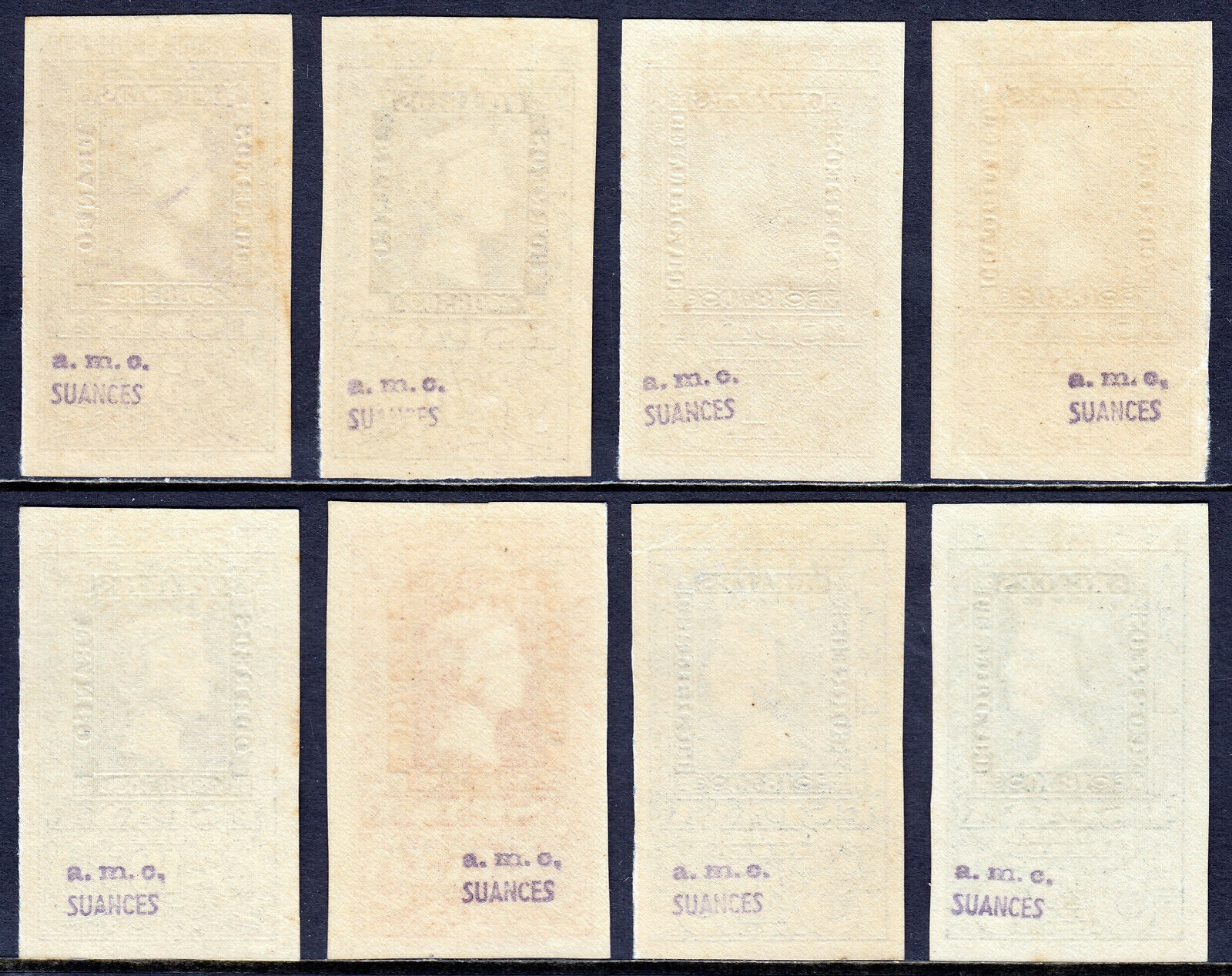 SPAIN — SCOTT 776-779, C127-C130 — 1950 CENTENARY OF STAMPS SET — MLH ...
