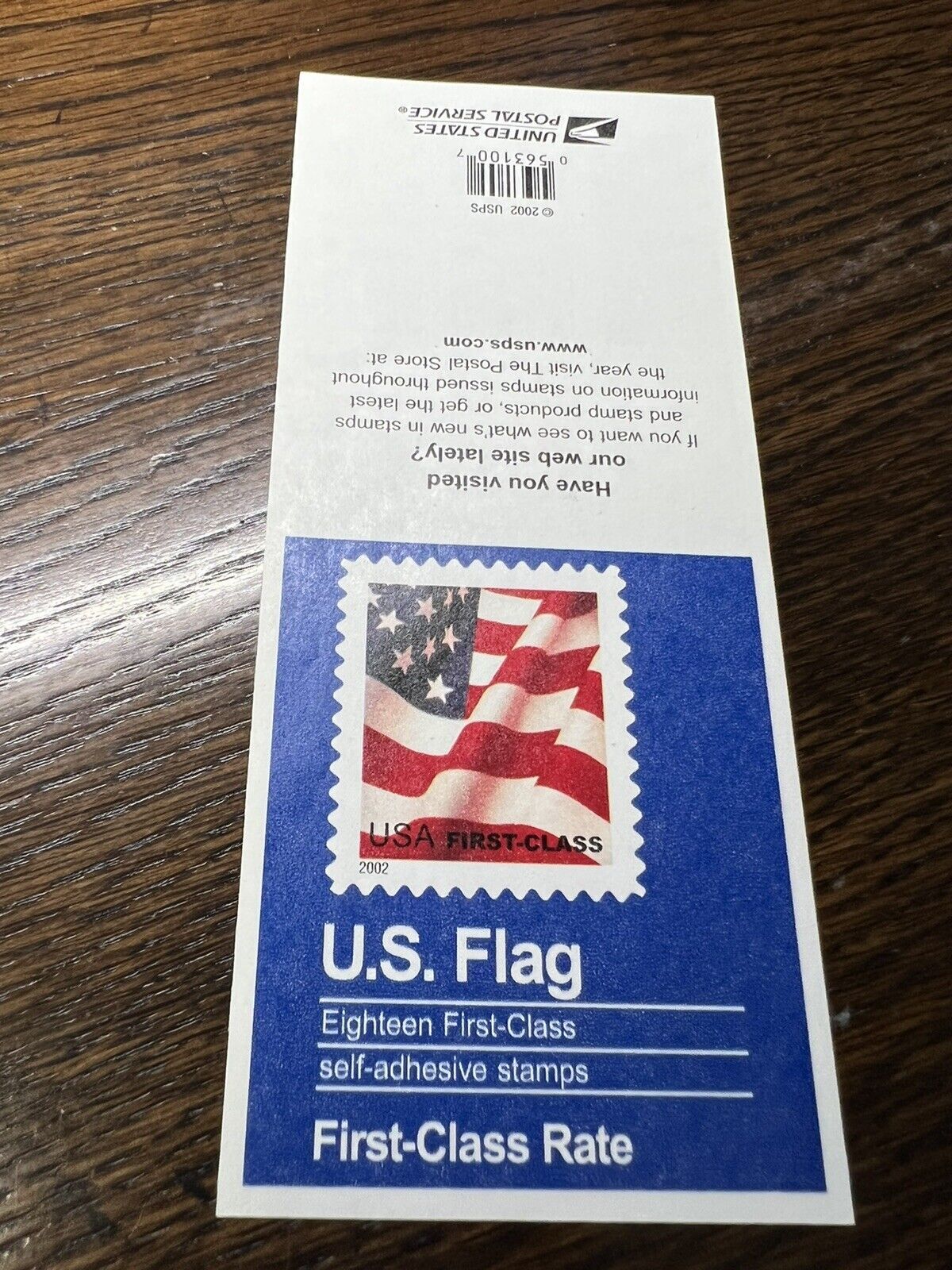 Scott #3637a/ATM Flag Booklet of 18 First Class (37c) Stamps - MNH-2002 ...