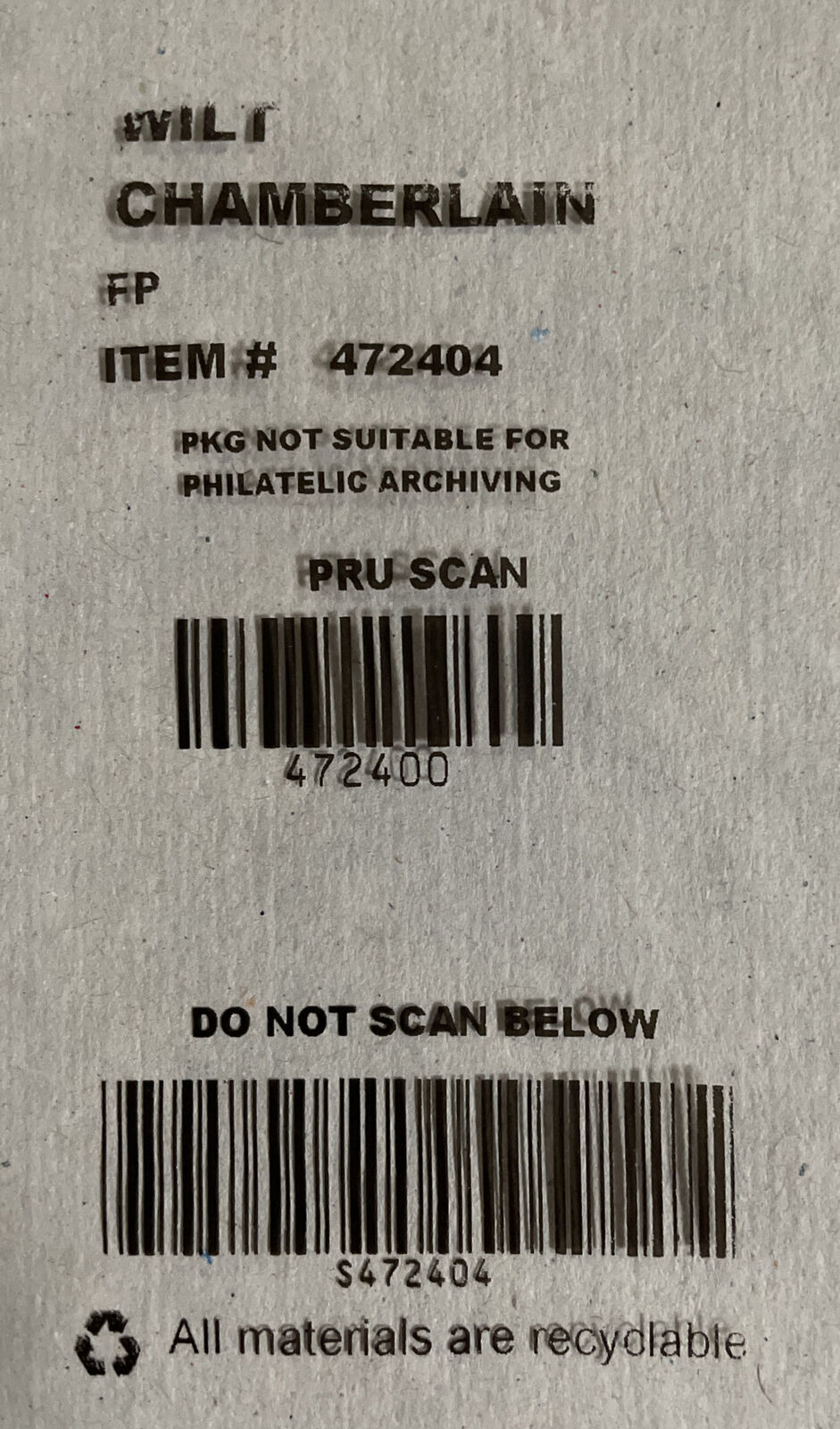 4950-4951 WILT CHAMBERLAIN Pane of 20 US Forever Stamps 2014 MNH USPS ...