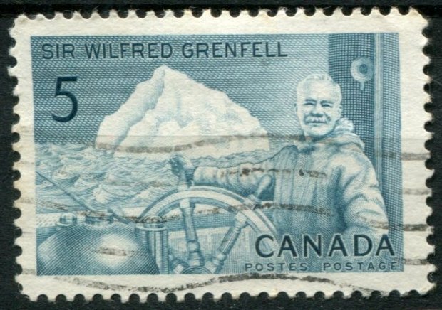 Canada Sc#438 Used, 5c bl grn, (1965) | Canada, General Issue Stamp ...