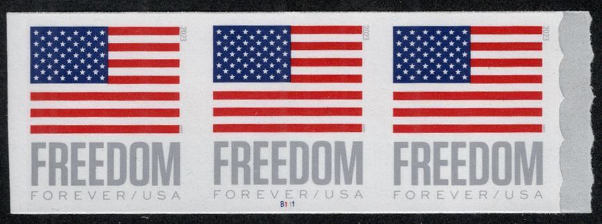 US #5789 Plate Strip of 3, New Find! Unlisted Unpriced! 63c Freedom ...