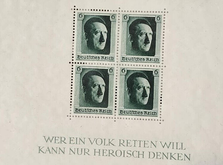 WW2 WWII German NSDAP Third Reich Adolf Hitler Birthday stamps souvenir ...