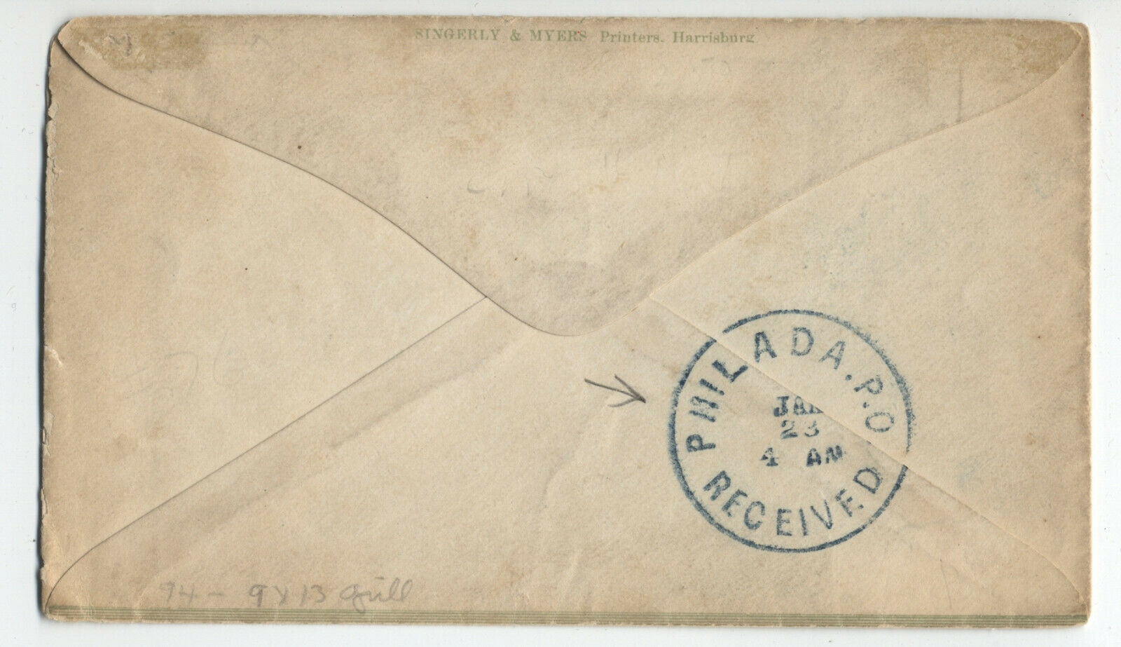 1860s Harrisburg PA state land department allover ad cover [y7054 ...