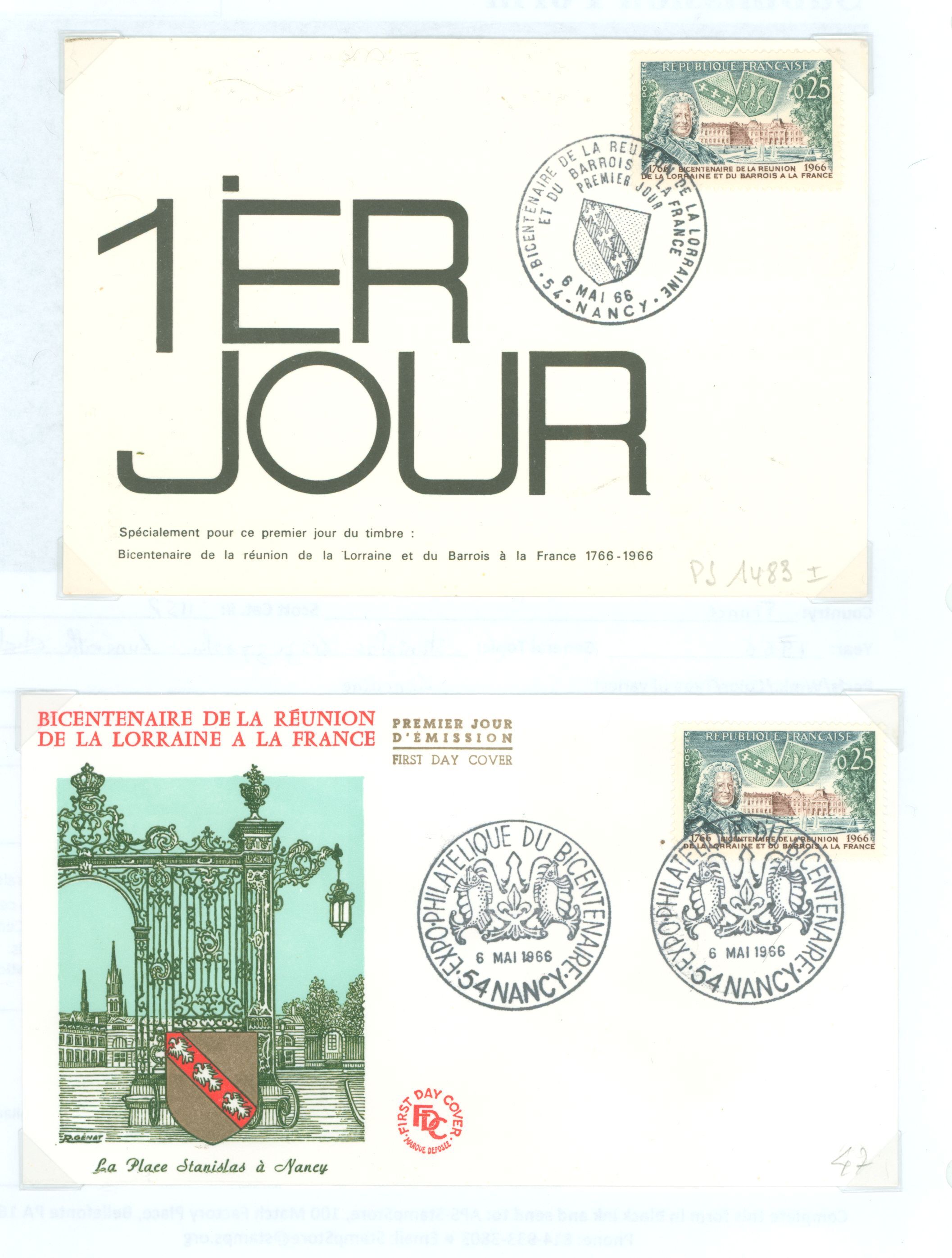 France 1157 1966 Stanislas Leszczynski - Luneville Chateau Lorraine ...