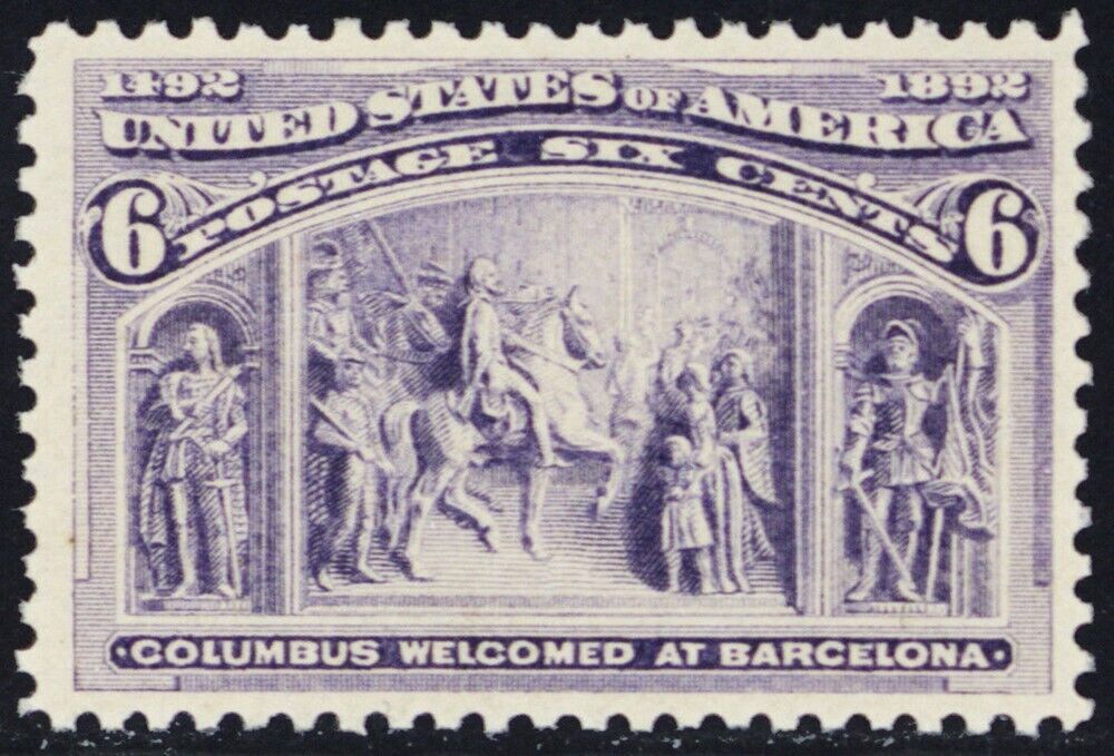 235, Mint VF NH 6¢ Columbian With PSE Graded Certificate * Stuart Katz ...