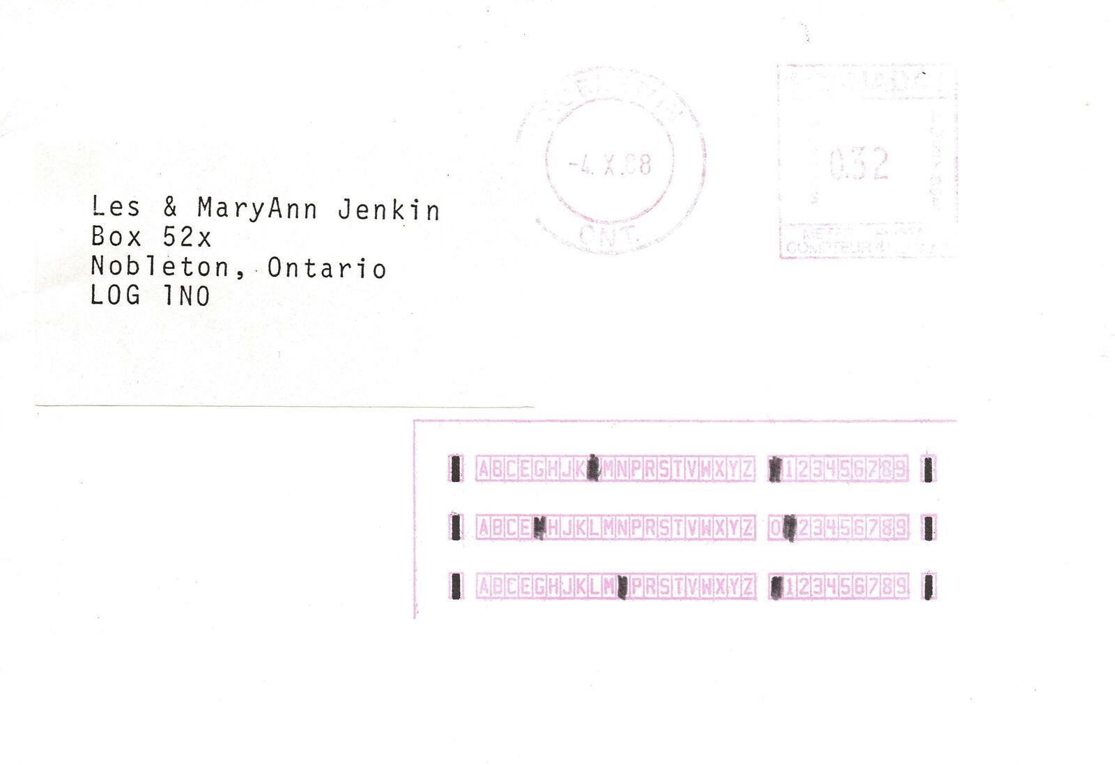 1988 Local Mail Ontario Canada Using the Canadian Postal Code Pre ...