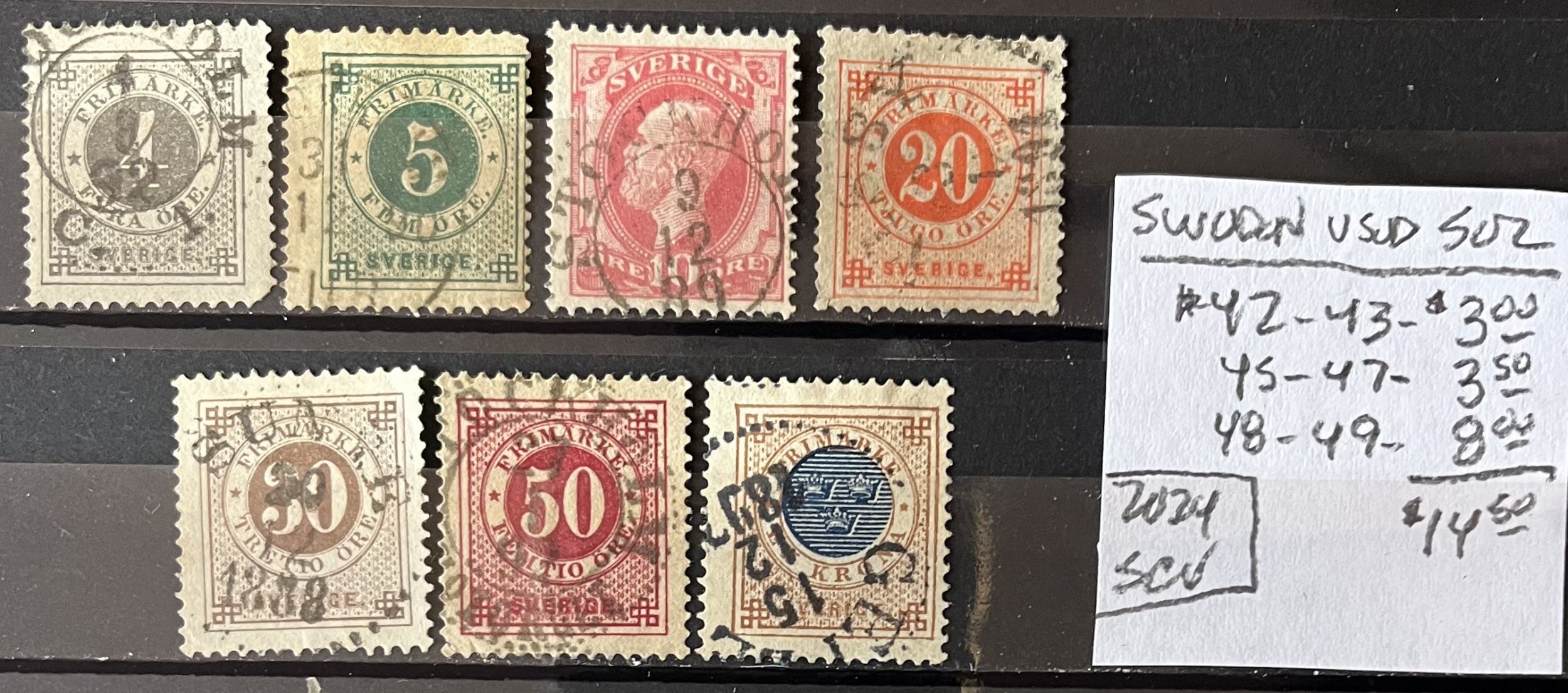 Sweden Used Selection #42//49- SCV=$14.50 | Europe - Sweden, General ...
