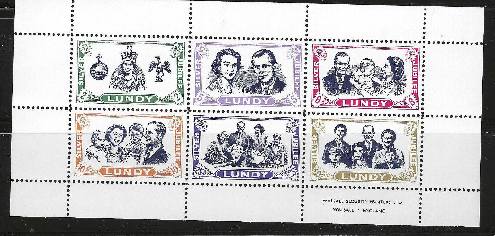Lundy Island Stamps: Royal Silver Jubilee (232) | Great Britain, Stamp ...