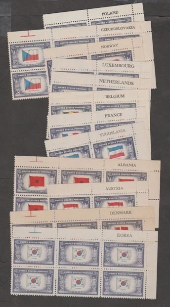 U.S. Scott Scott #909-921 Overrun Countries Stamp - Mint NH/H Plate ...