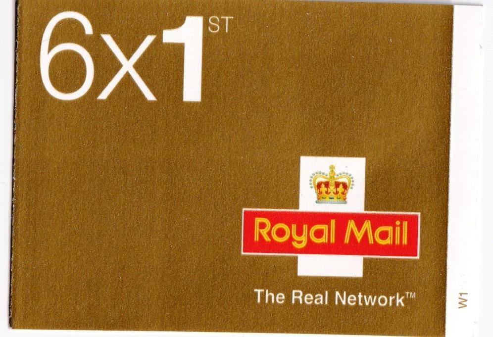GB 6 X 1st Class the Real Network Cylinder W1 DEF Stamp Booklet | Great ...