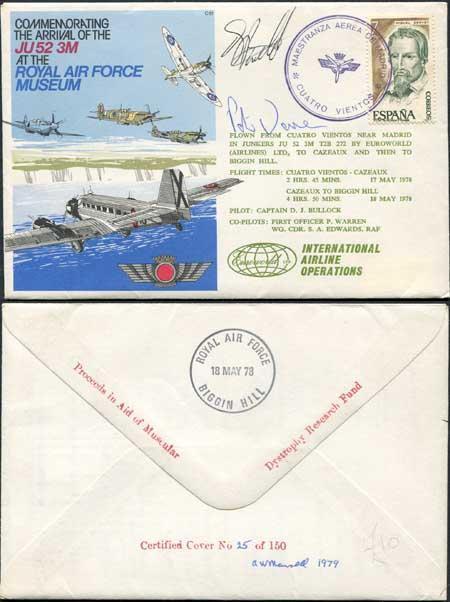 C51b The Arrival of the JU52 3M Pilot and Co-Pilot Signed | Great ...