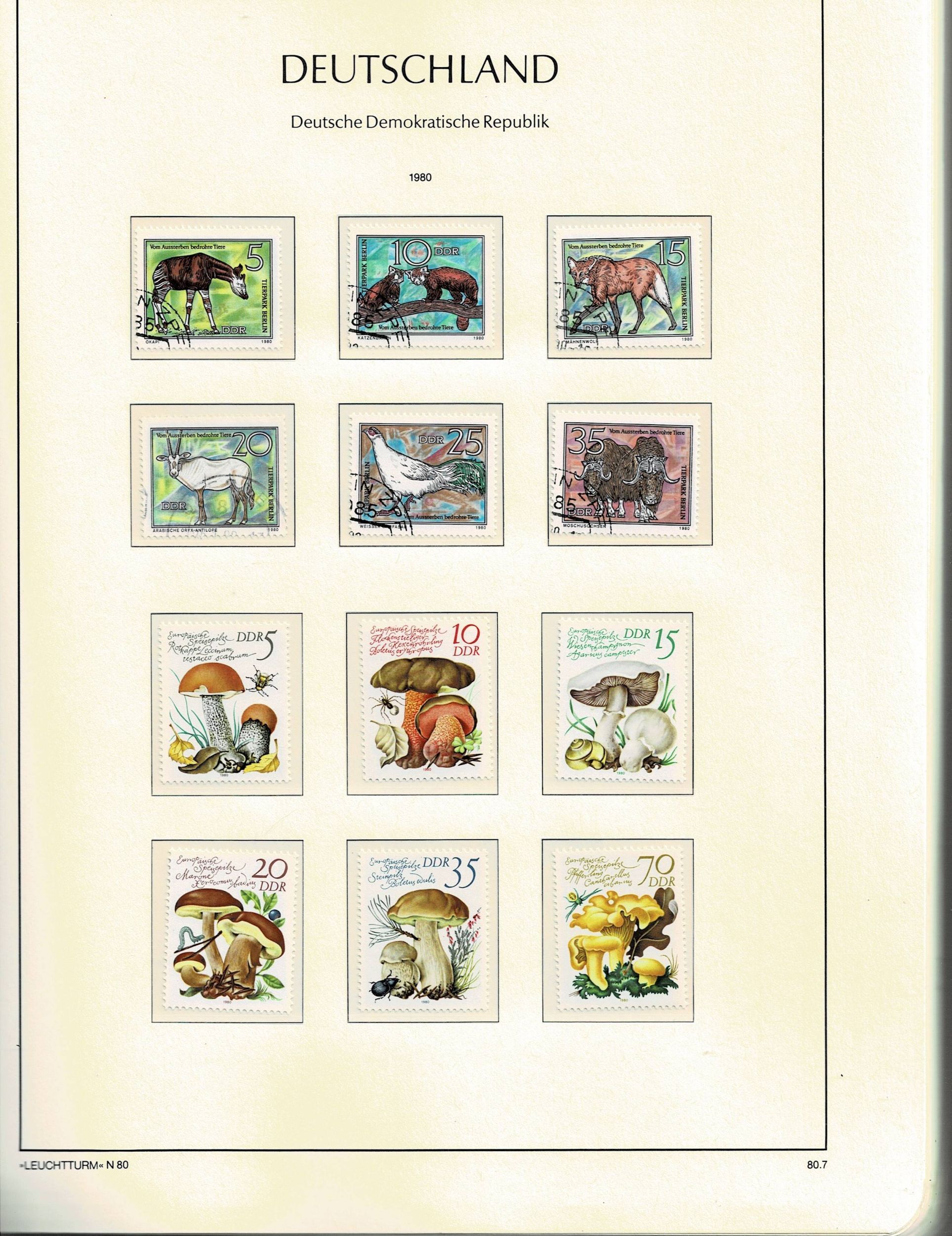 1980 – 1989 Germany DDR Collection in Red Binder | Europe - Germany ...