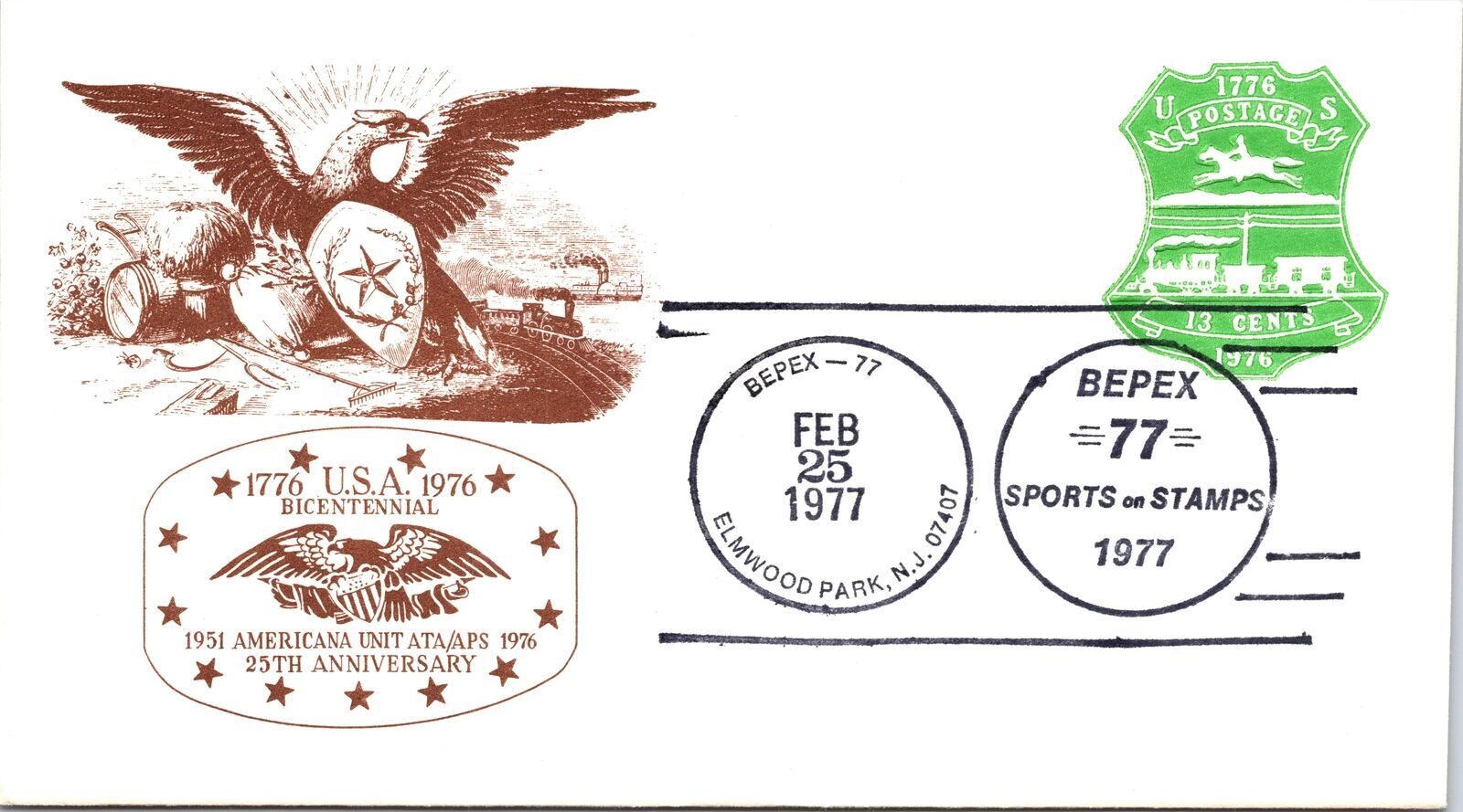 USA Bicentennial and 25th Anniversary of APS Americana Unit Bepex '77 ...