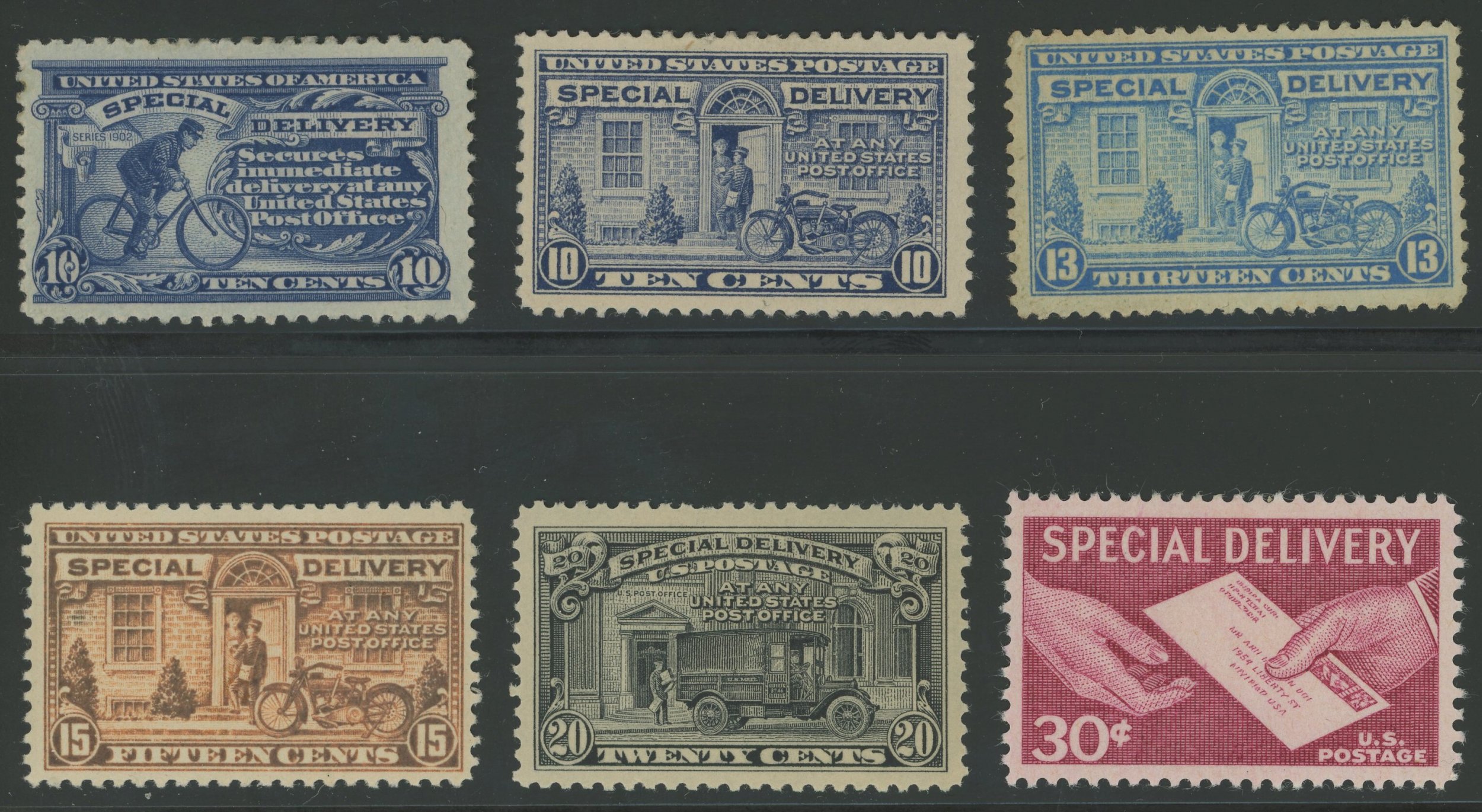 USA 6 x diff unused Special Delivery Stamps | United States, Special ...
