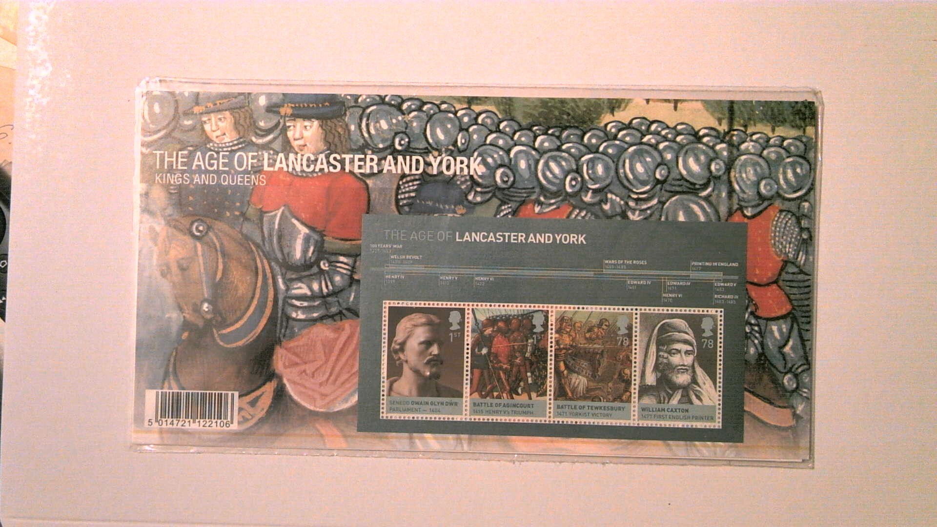 Great Britain Presentation Pack Mnh: the AGE of Lancaster and York ...