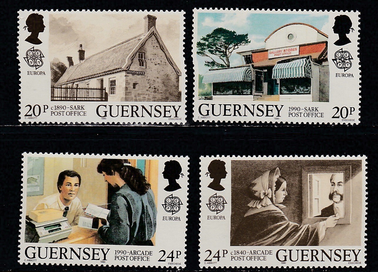 Guernsey # 422-425, Europa - Post Offices, Mint NH, 1/2 Cat. | Europe ...