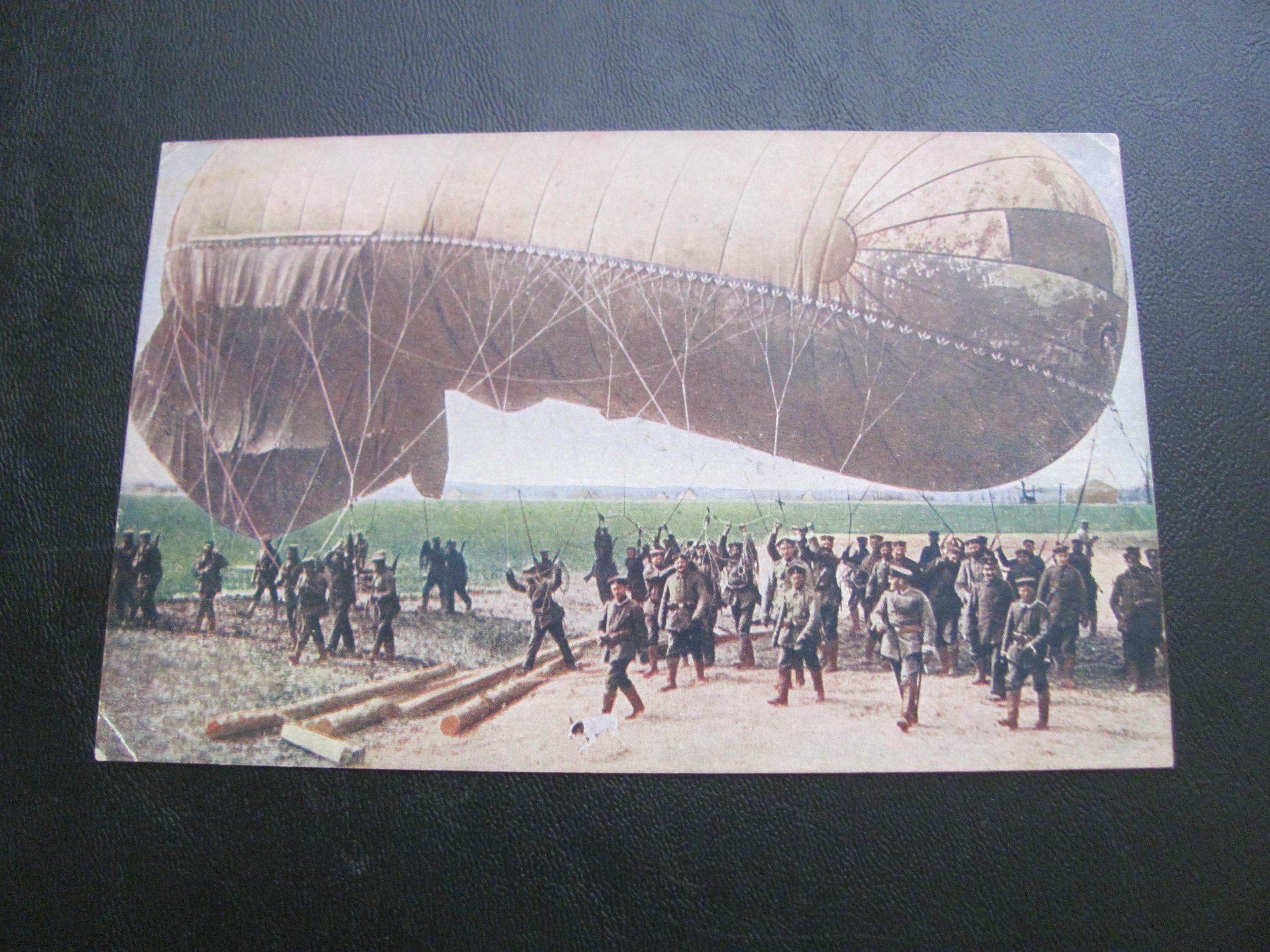 Germany 1916 Soldiers and the Zeppelin Lithograph PC Used (167 ...
