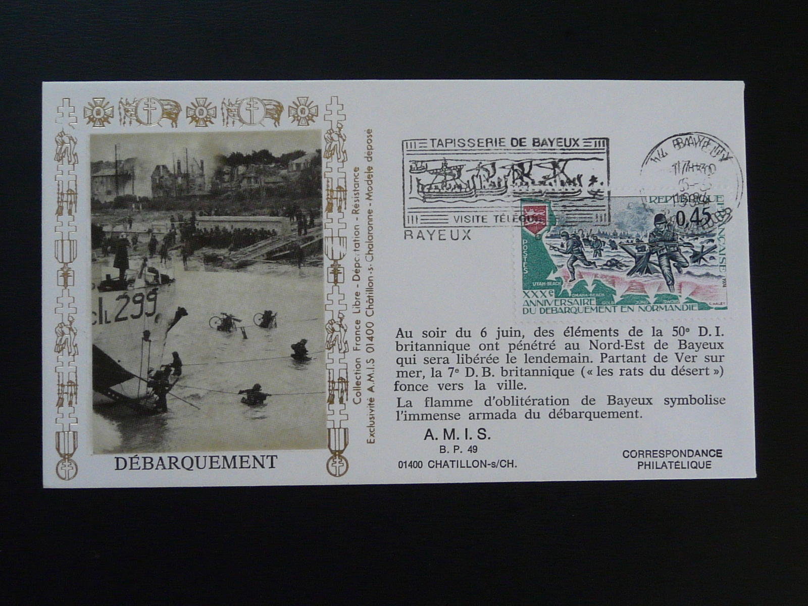 world war II ww2 D-Day in Normandy commemorative cover France 1984 ...
