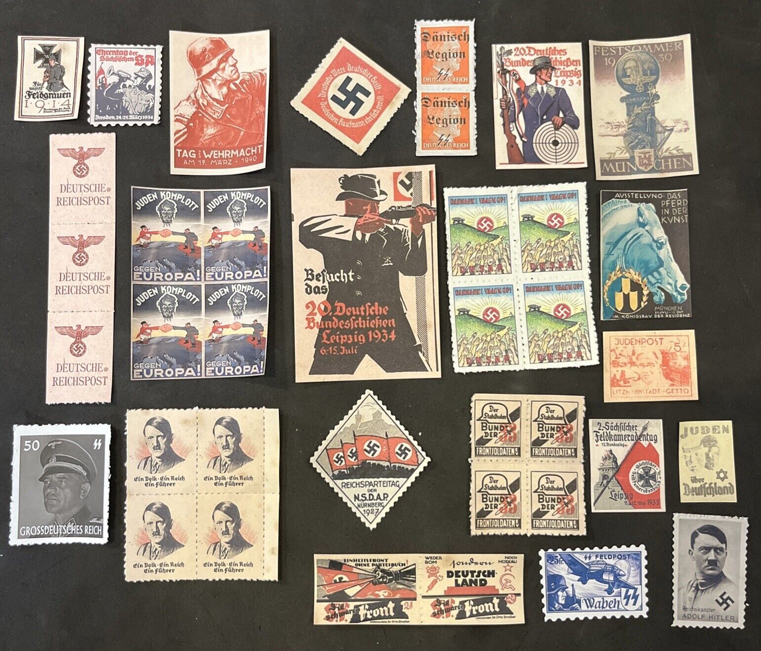 Nazi Germany Third Reich 38 pcs stamps blocks WW2 WWII German ...