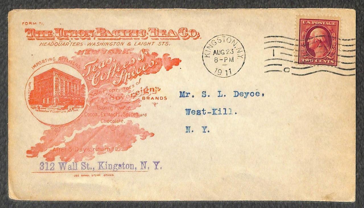 USA 375 Stamp Union Pacific TEA Coffee Kingston New York Advertising ...