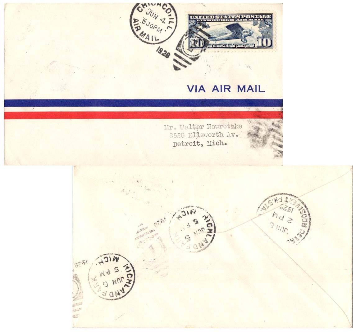 United States U.S. First Flight 10c Lindbergh 1928 National Air ...