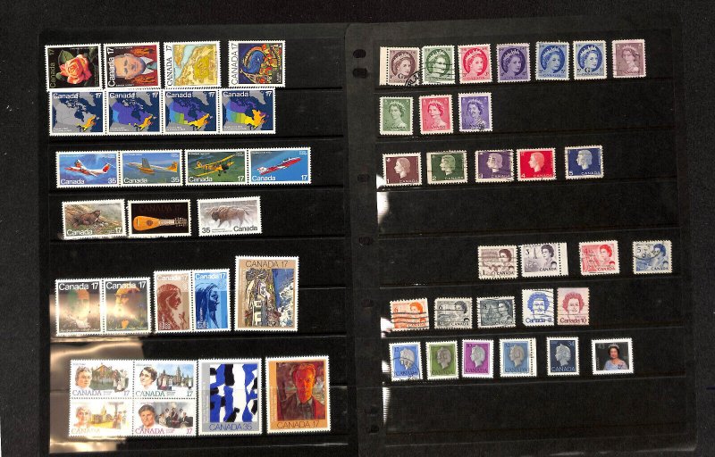 Canada Stamp Collection on 14 Stock Pages, Nice Selection | Canada ...