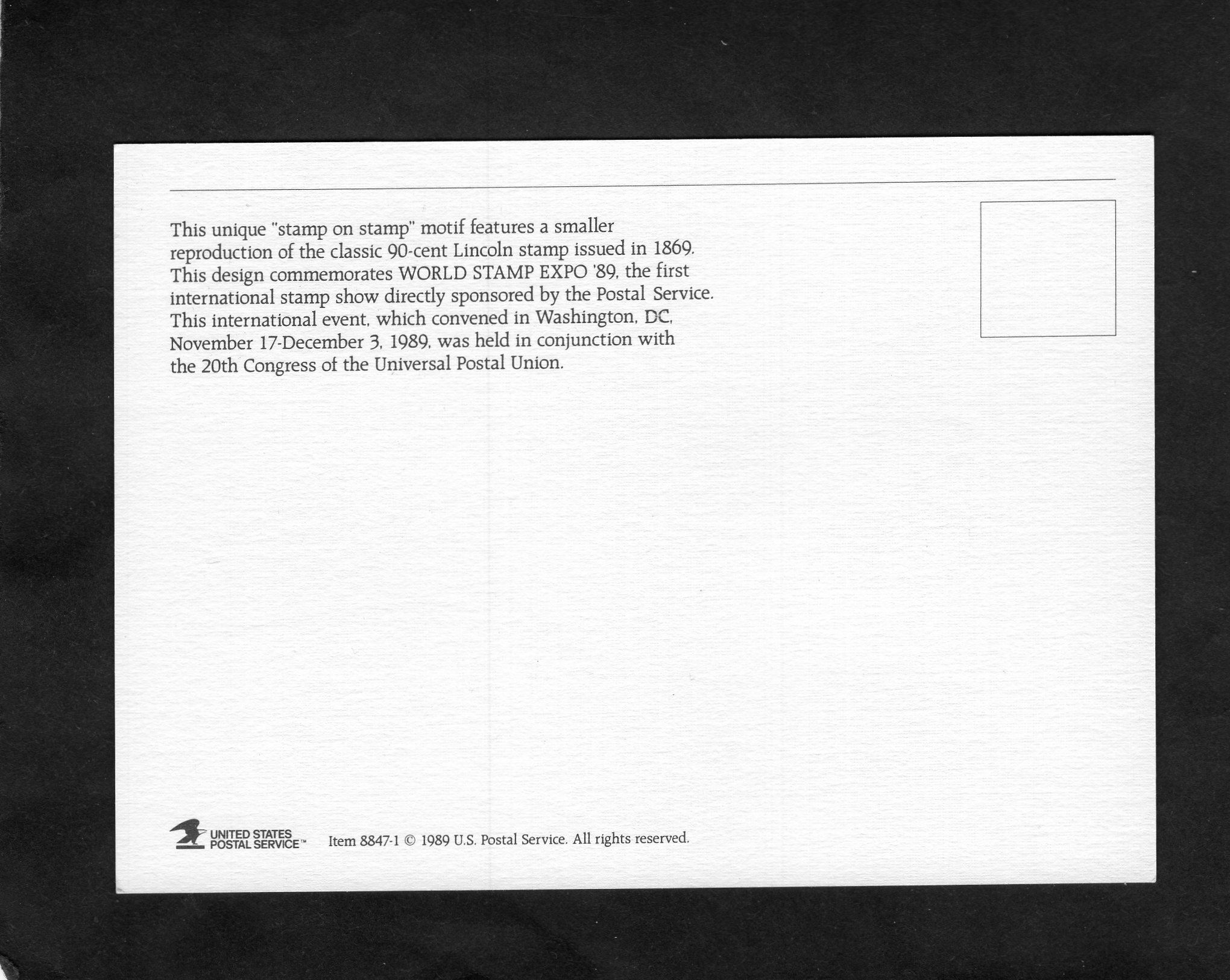 2410 World Stamp Expo, USPS collector card | United States, General ...