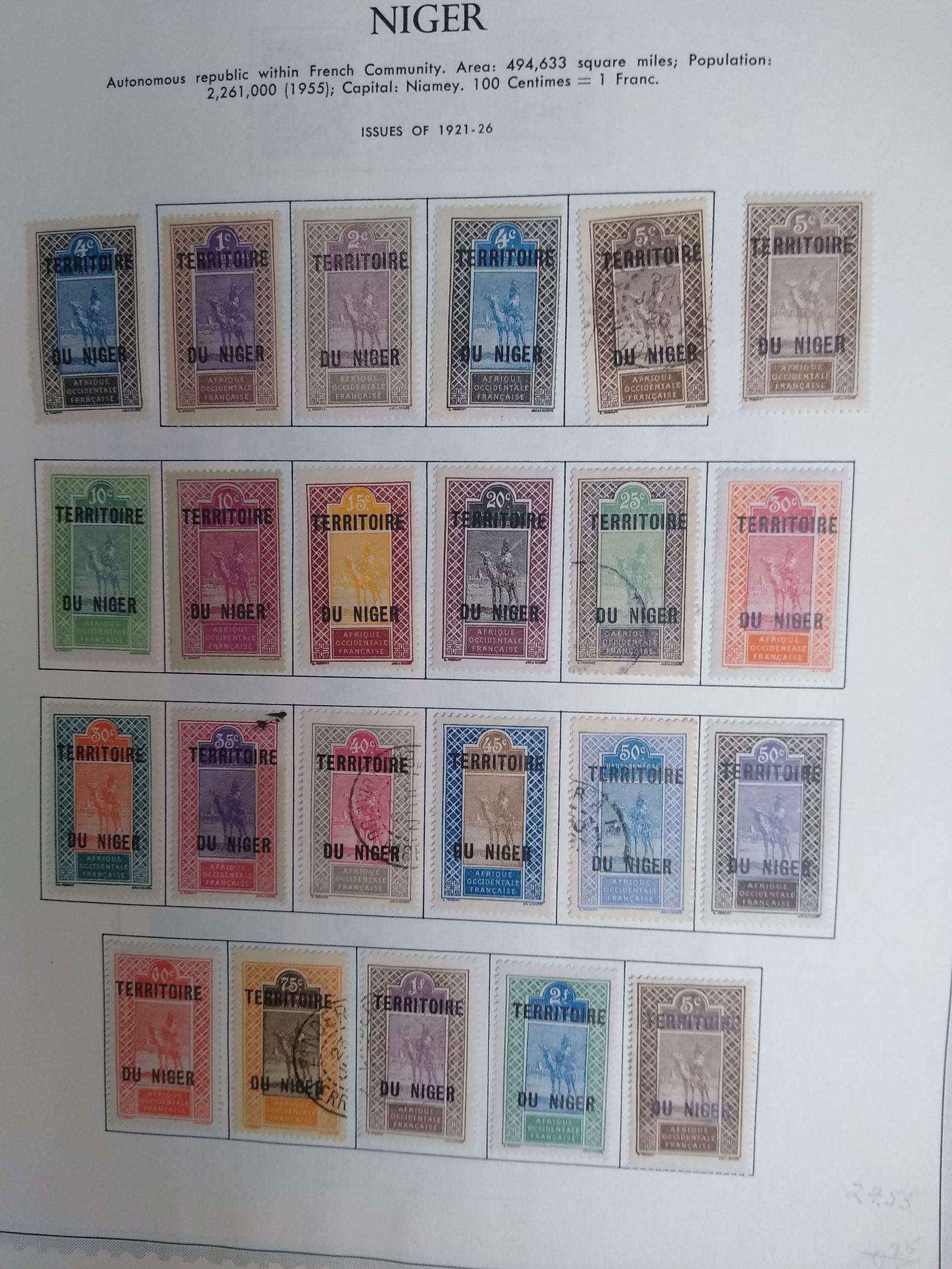 collection on pages Niger to 1944 KF: CV $149 | Africa - Niger, Stamp ...