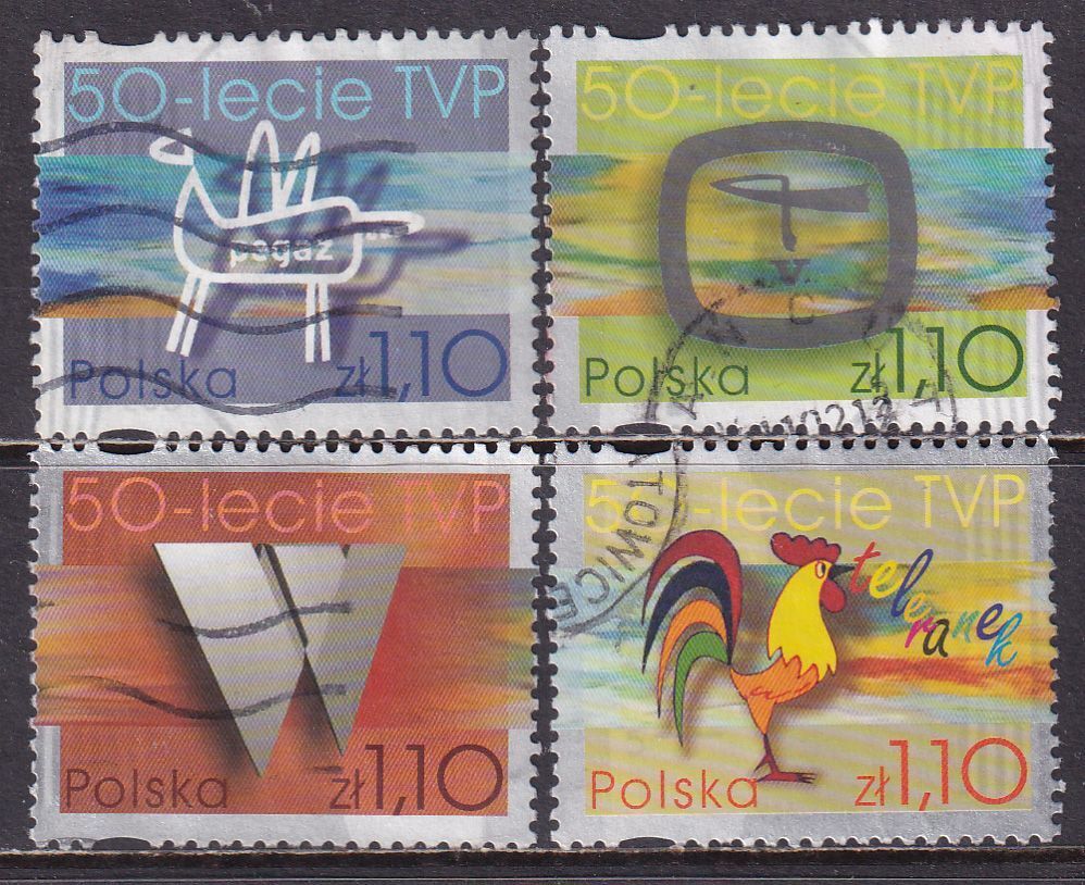 Poland 2002 Sc 3661a-d Polish Television Stamp Used from SS | Europe ...