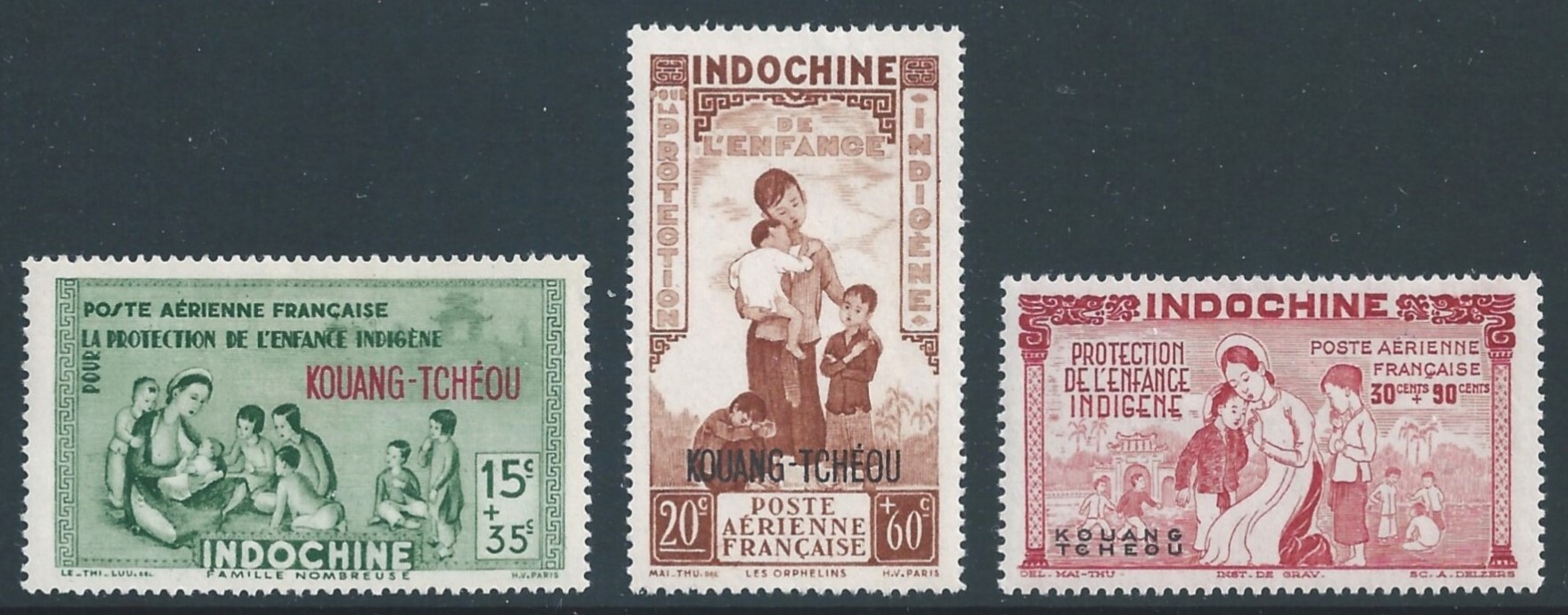 France-Offices in China-Kwangchowan #CB1-3 MH Indo-China Native ...