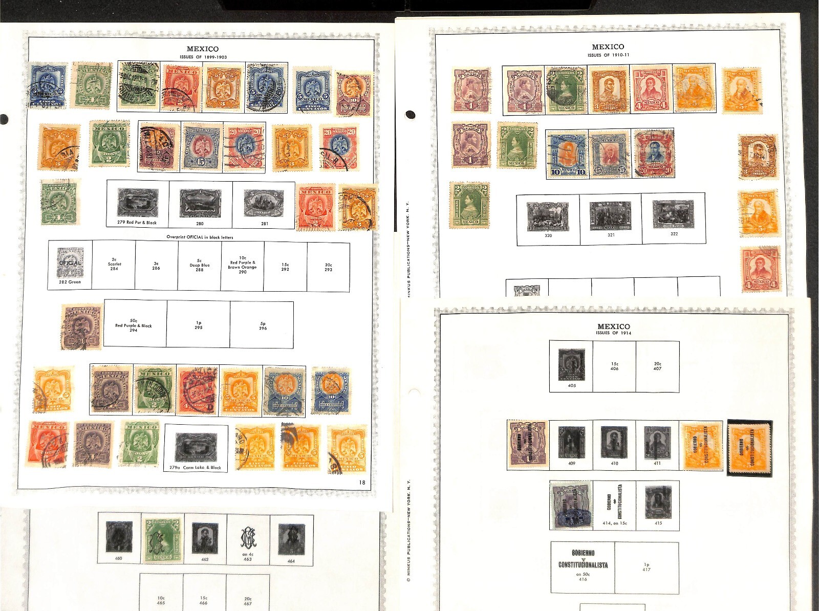 Mexico Stamp Collection in Minkus Specialty Album, 1856-1982, 125 ...