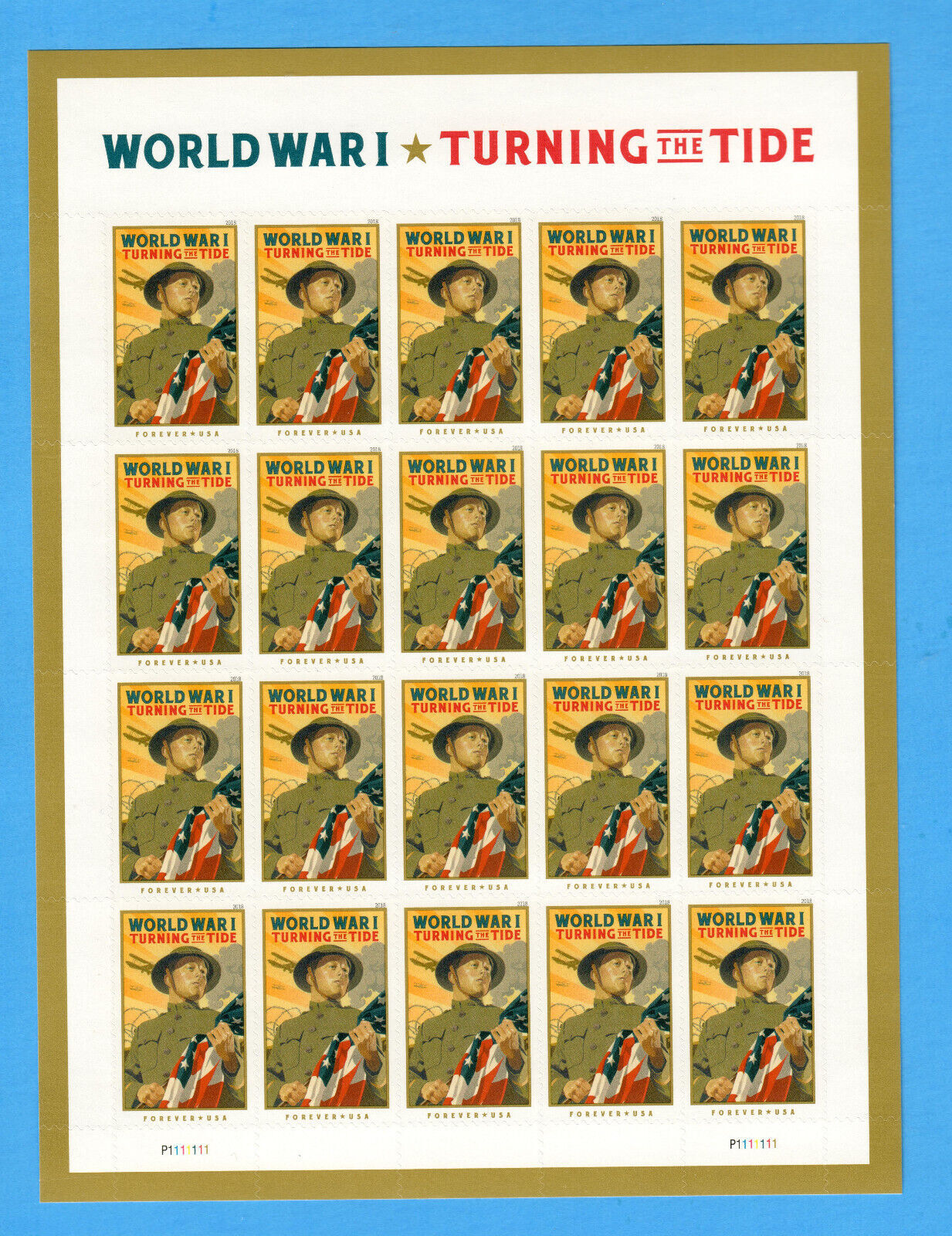5300 World War 1 Turning the Tide Forever Stamp Sheet MNH | United ...
