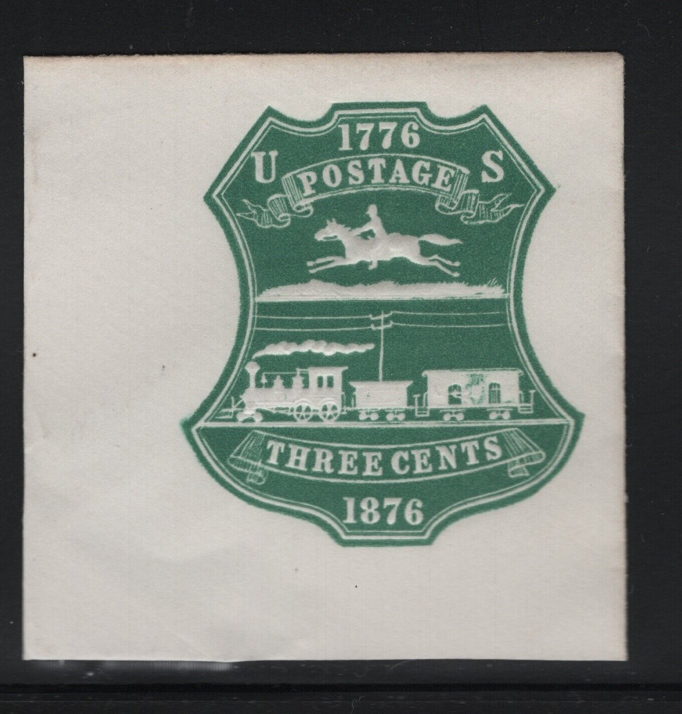 U221 XF unused Full corner cut square with nice color cv $ 30 ! see pic ...