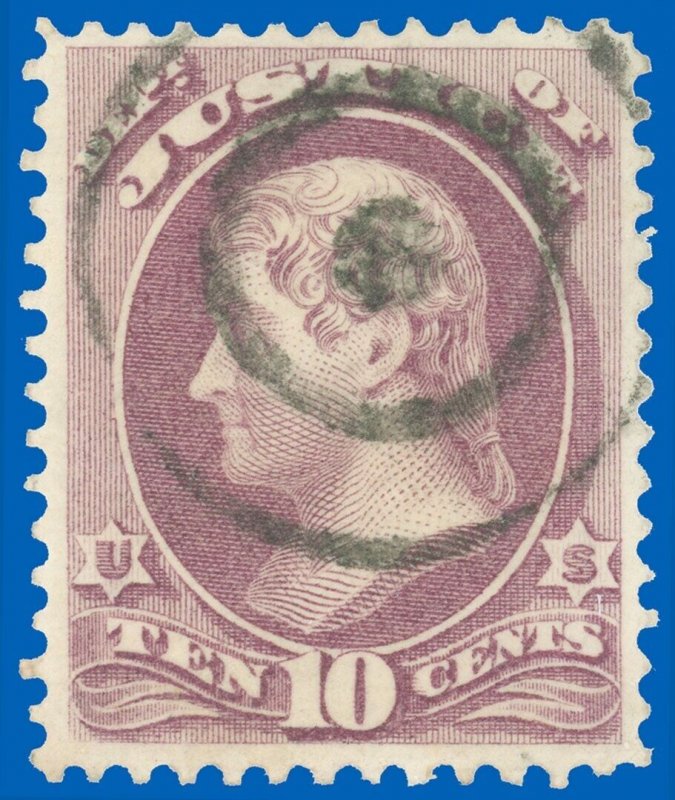 Scott #O29 10¢ JUSTICE DEPT OFFICIAL, VF, "DOT BULLSEYE" Fancy Cancel ...