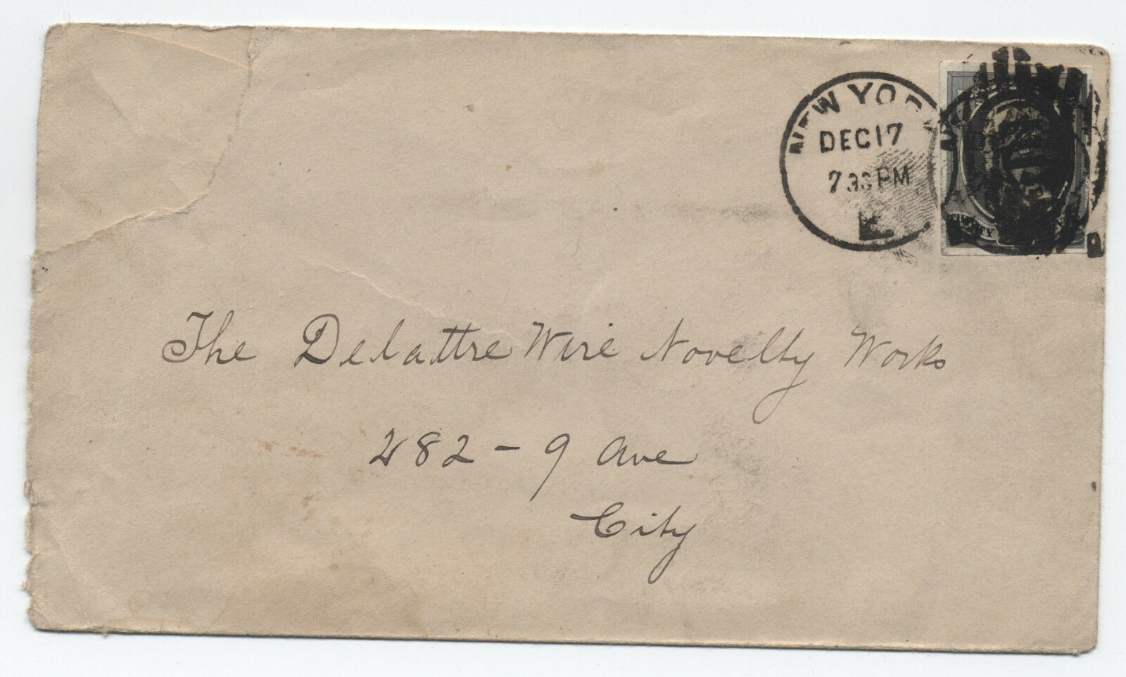 1883 use of 30ct banknote PROOF on cover New York City with certificate ...