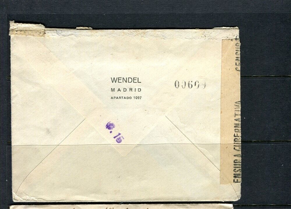 GERMANY; 1943 INCOMING CENSOR COVER/LETTER from, Madrid Spain | Europe ...