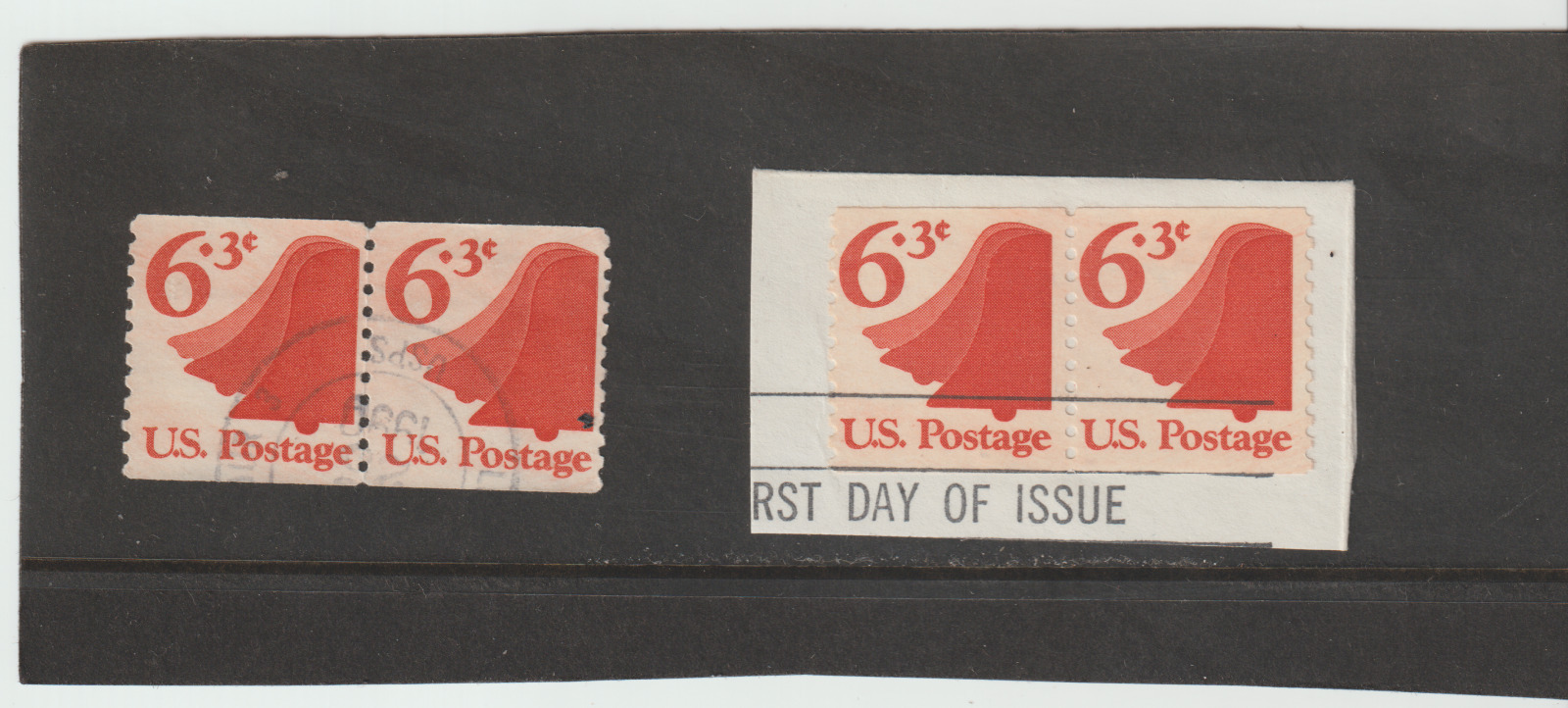 U S Scott #1518 Coil Pair Used + First Day of Issue CXL 6.3c.Liberty ...