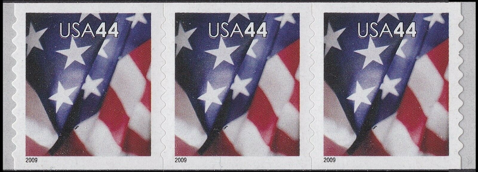 US 4393 Flag 44c coil strip APU (3 stamps) MNH 2009 | United States ...