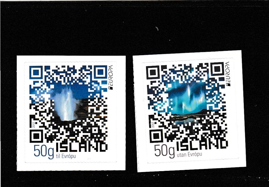 Iceland Scott# 1274-1275 MNH (2012 Geyser and Aurora Borealis) | Europe ...