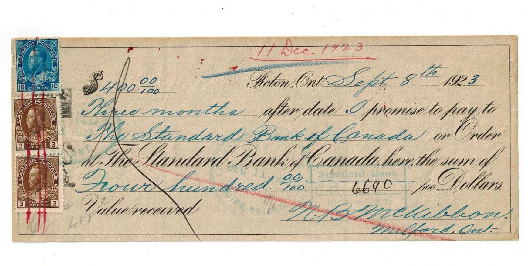 Canada Excise tax Bank cheques | Canada, Stamp / HipStamp