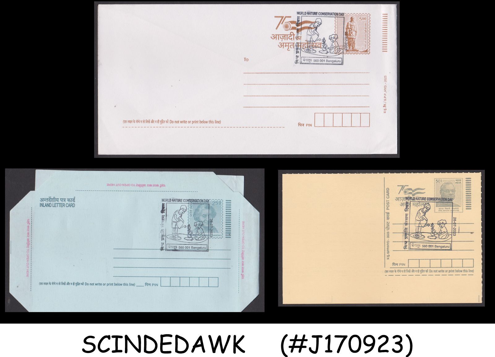 India 2023 Postcard Envelope Aerogramme With World Nature Conservation ...