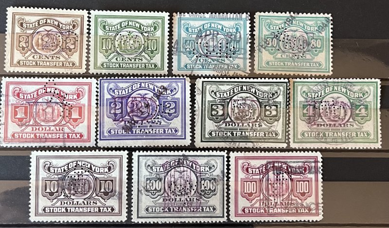 NY State Stock Transfer Tax Stamps- 11 Different | United States, Stamp ...