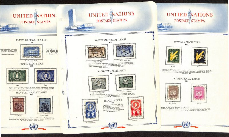 United Nations Stamp Collection in White Ace Album, Mint NH, 1951-1982 ...