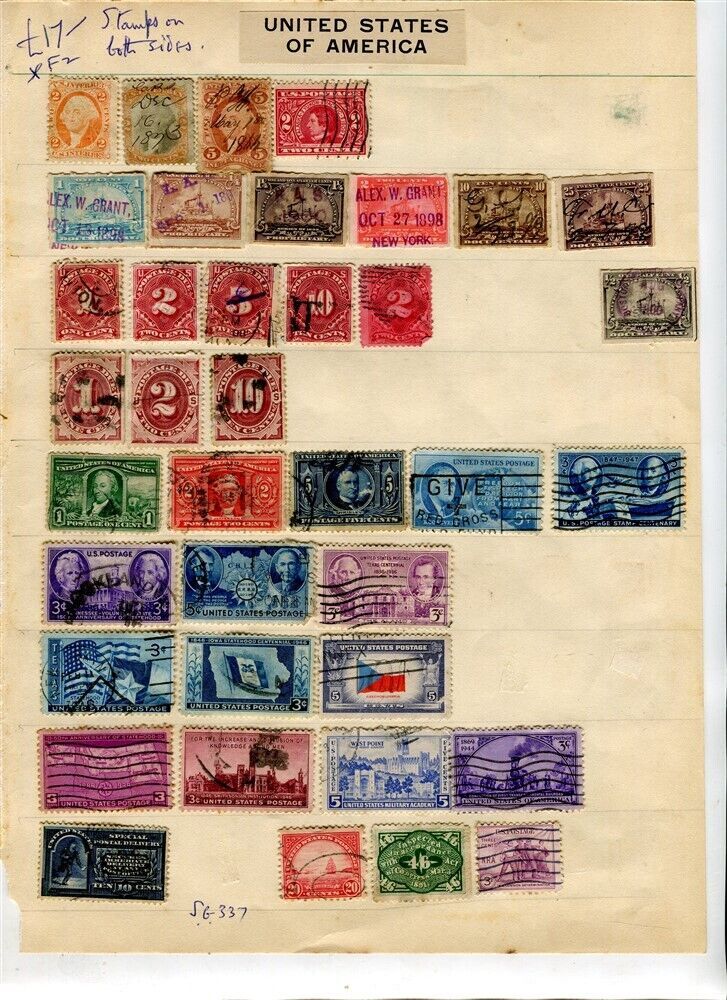 USA; 1890s-1930s early issues useful mixed used lot on pages | United ...