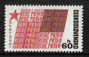 Czechoslovakia #1697 MNH 1970 Rude Pravo newspaper | Europe - Czech ...