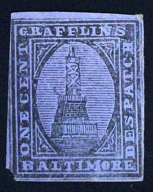 Scott#73L Local -L155 Design - Forgery D - Thin - Grafflin's Baltimore ...