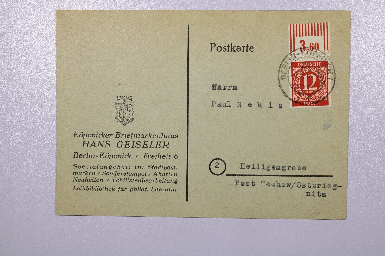 Germany 1947 - Hans Geiseler - Berlin PPC - F54749 | Europe - Germany ...