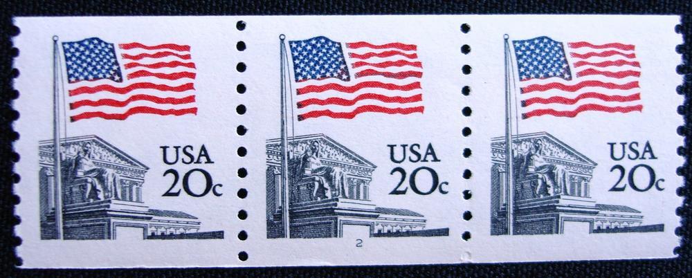 US #1895 MNH PNC3 Or PNC Pair/Single Plate #2 Flag Over Supreme Ct SCV ...