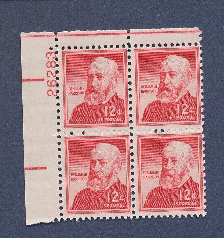 USA - Scott 1045a - MNH UL Plate Block, #26283, Tagged - 12 ct Benjamin ...